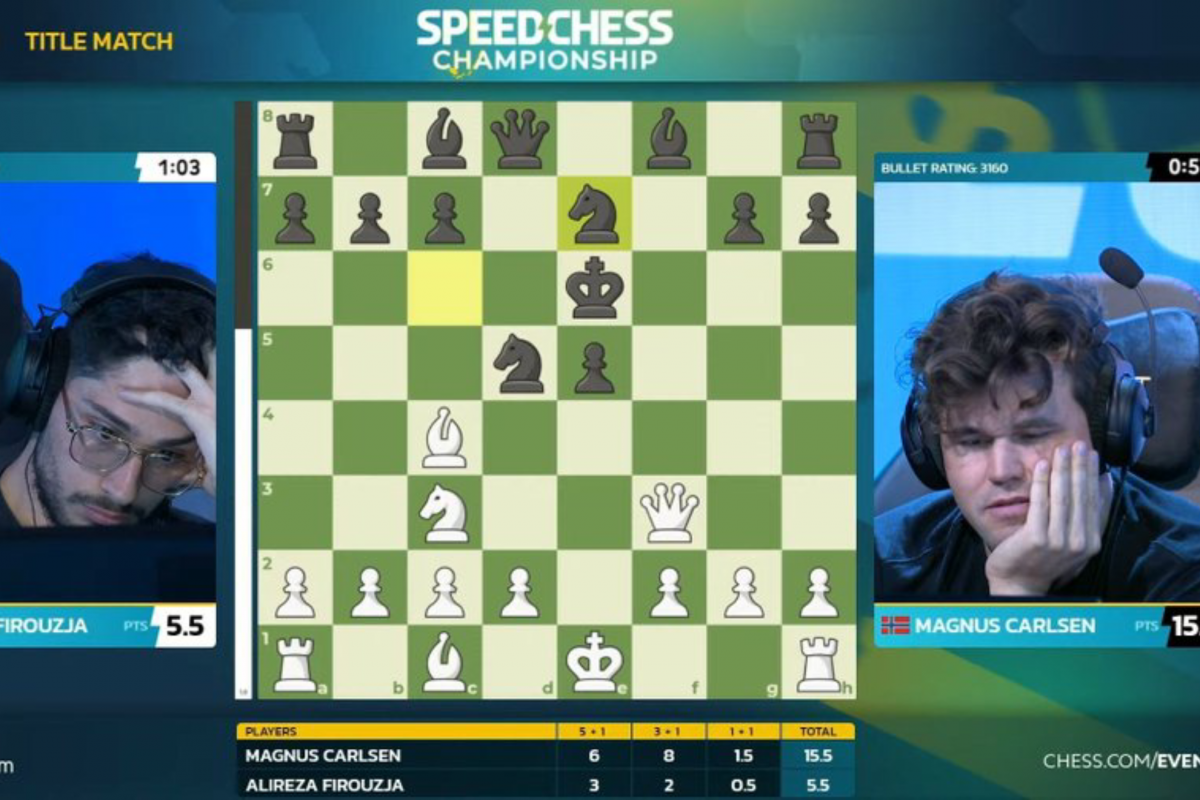 Paliza descomunal de Carlsen a Firouzja (23,5-7,5) en la final Speed ...