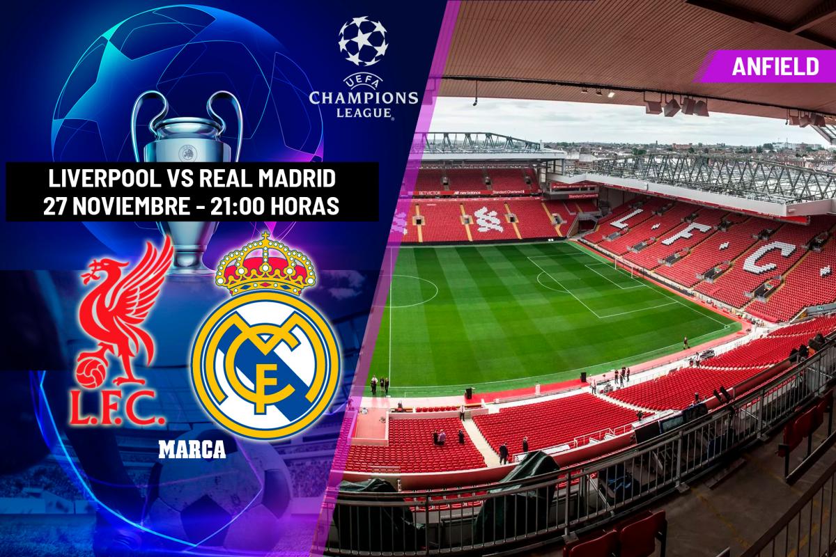 Alineación probable del Real Madrid hoy contra el Liverpool, partido de Champions League
