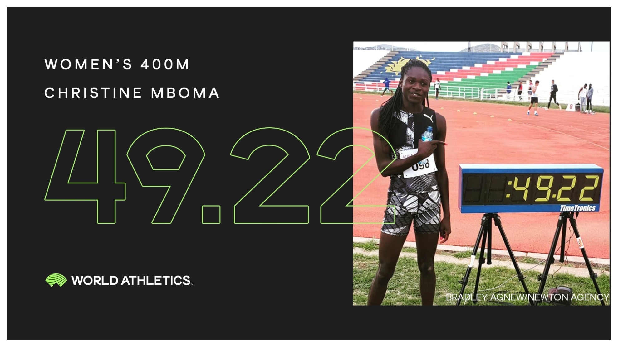 La namibia Christine Mboma rebaja aún más el récord mundial junior de ...