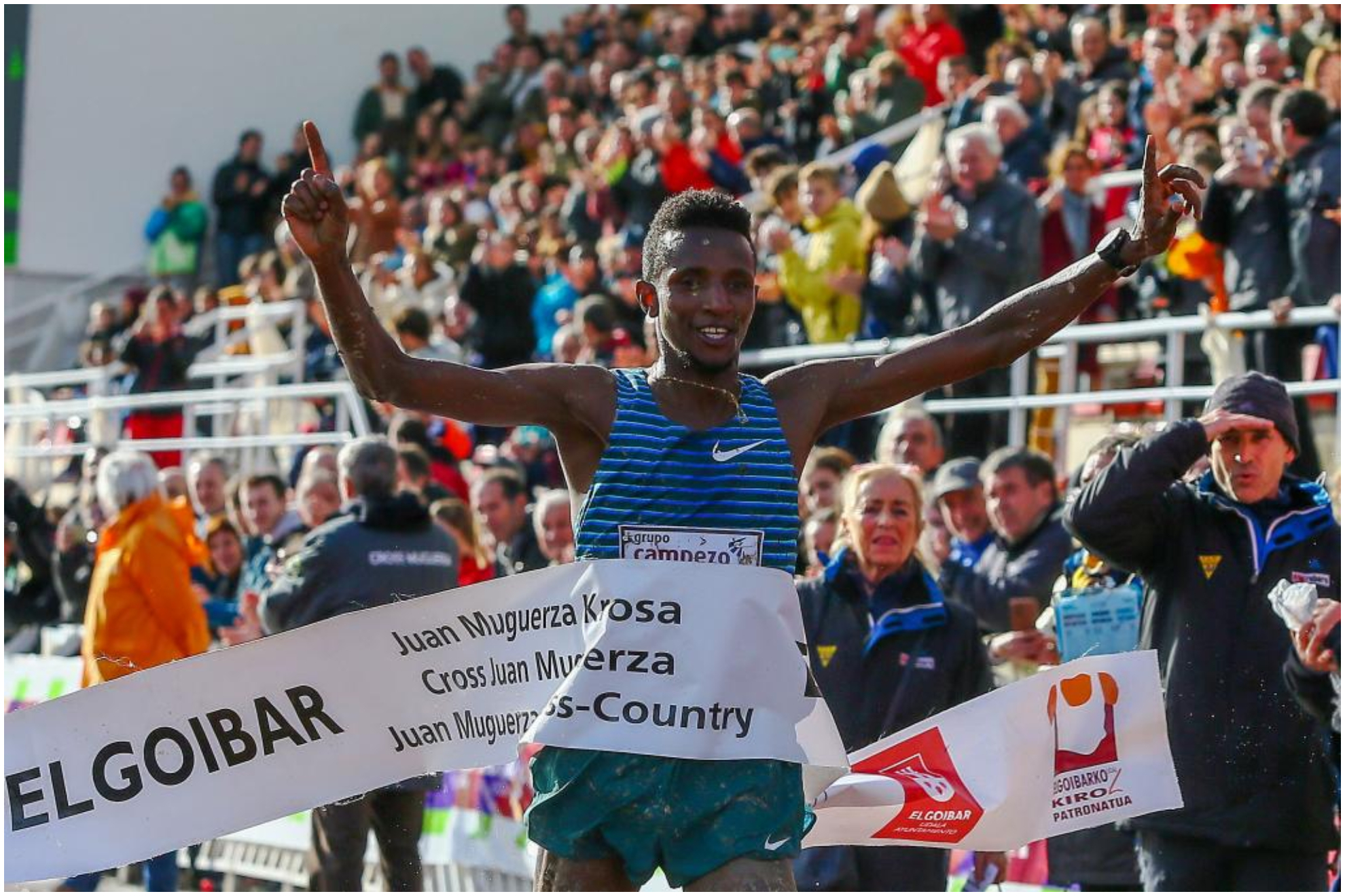 El campeón olímpico Selemon Barega se exhibe en el Cross de Elgoibar