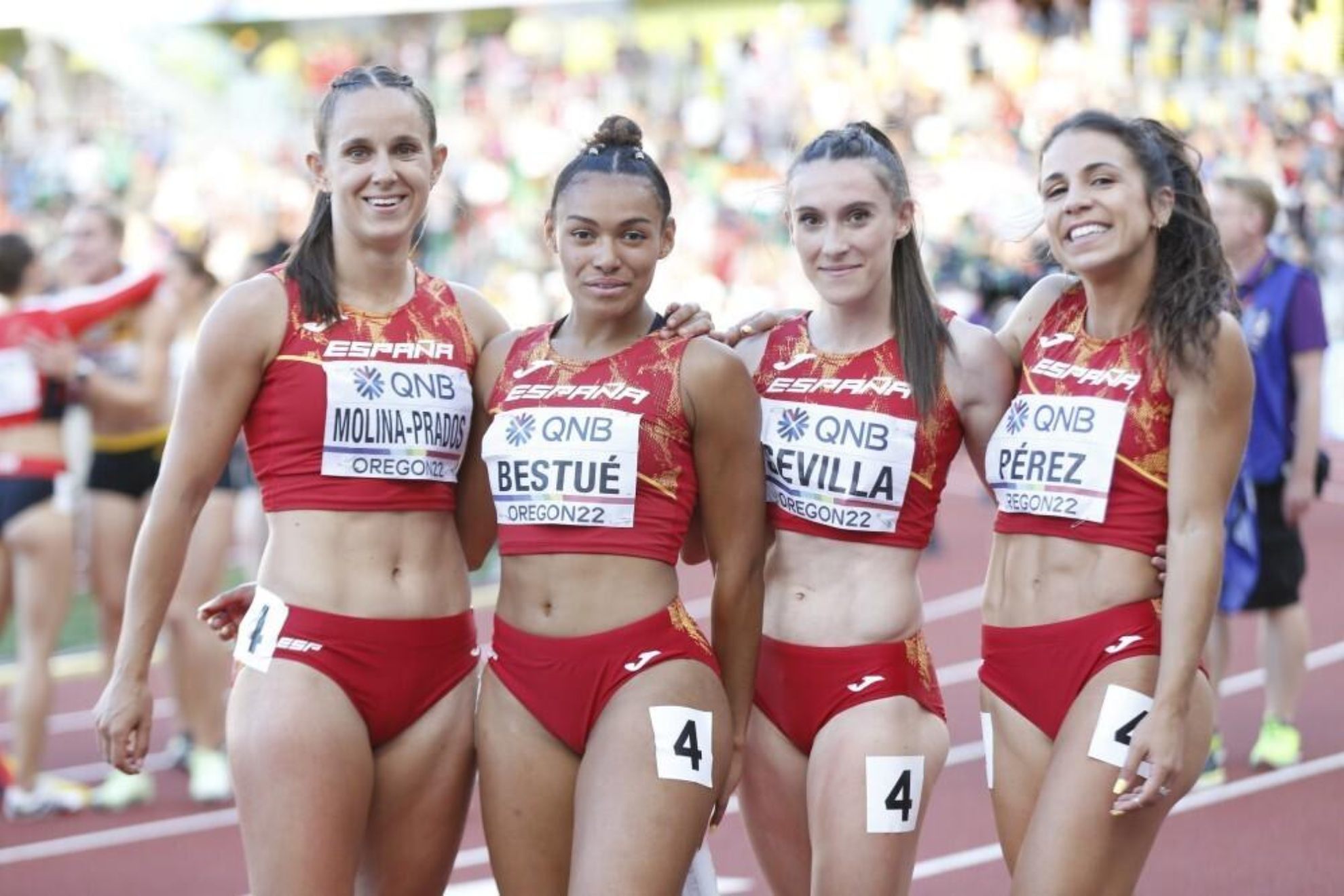 El 4x100 femenino español gana en la cuna de los relevos