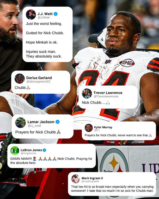 Nick Chubb se parte la rodilla en la NFL: la escalofriante lesión que ...