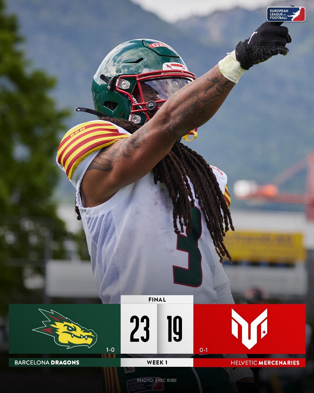 Calendario de Barcelona Dragons en la European League of Football 2024: partidos, fechas y horario