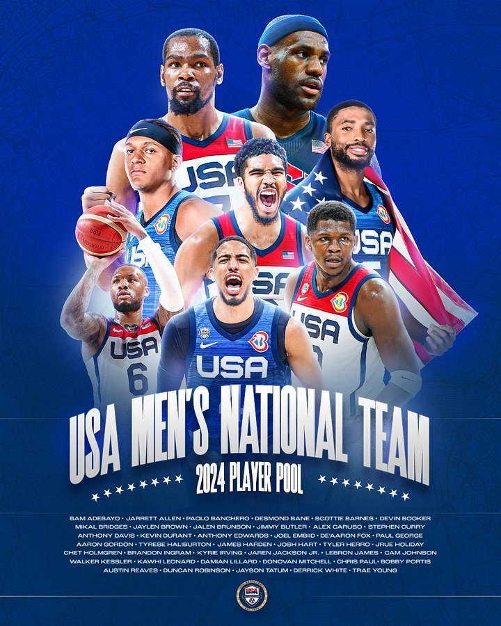 El Dream Team ha vuelto: la alucinante preselección de Estados Unidos para los Juegos de París