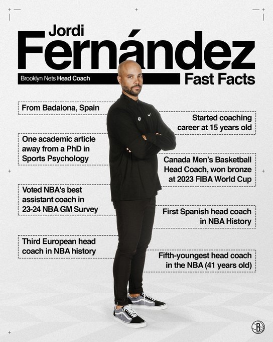 El español Jordi Fernández ya ejerce como entrenador de los Brooklyn ...