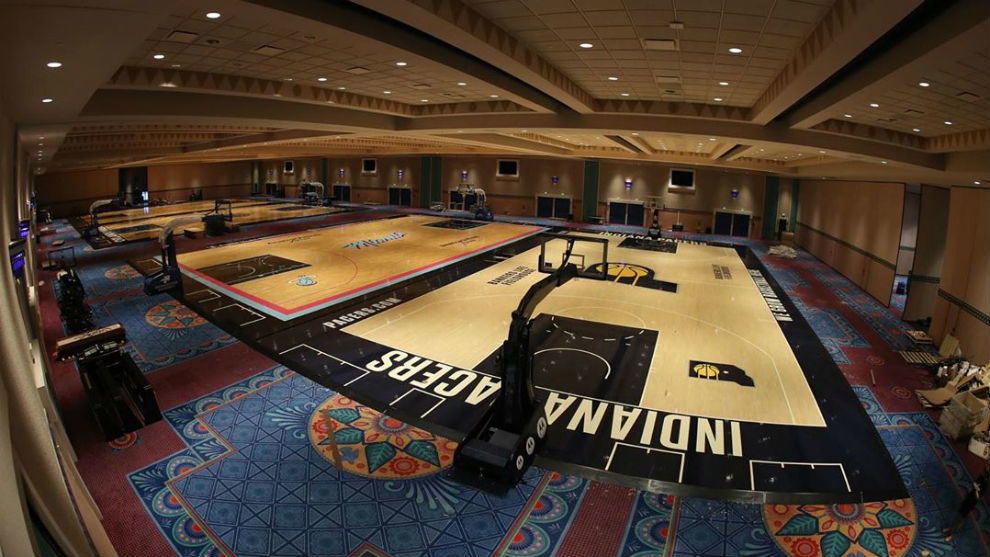 Alucina con las canchas de entrenamiento que ha montado la NBA en Orlando