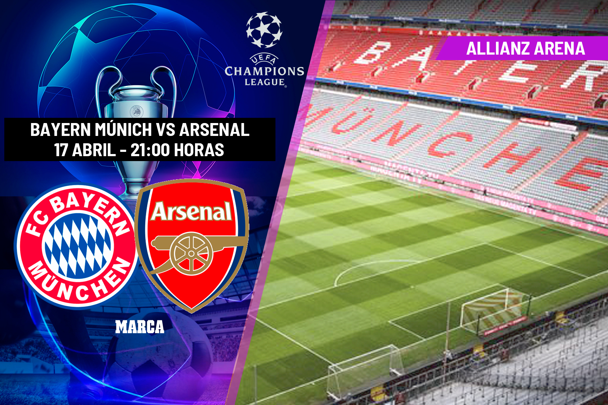 Bayern de Múnich - Arsenal: horario, dónde ver en TV y canal del ...