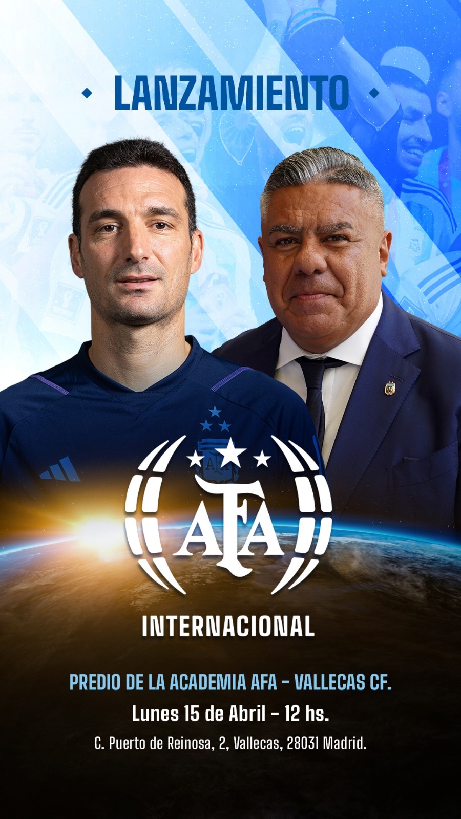 Scaloni presentará el próximo 17 de abril en Madrid la Academia Oficial de AFA en España