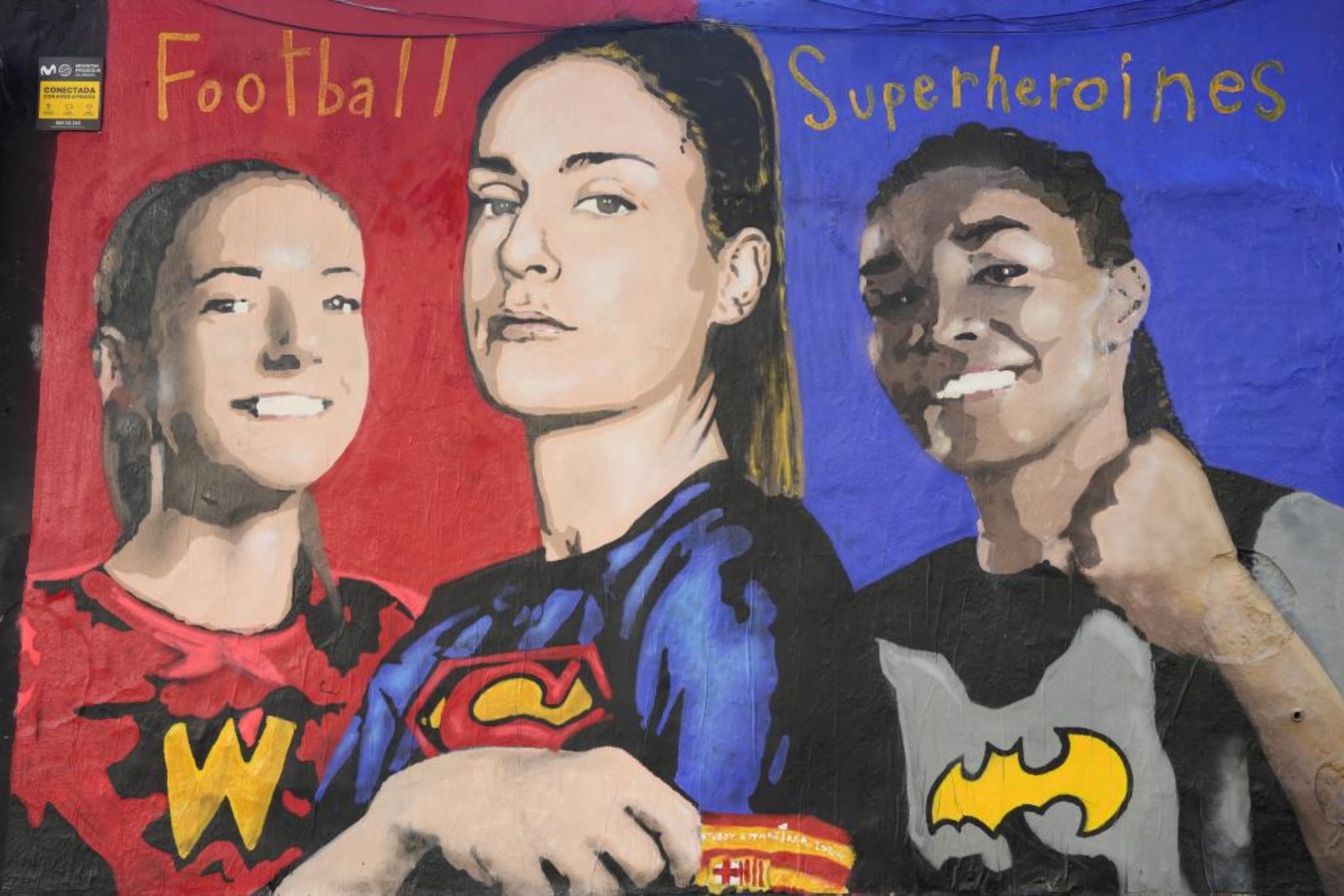 Un mural homenajea a Alexia, Aitana Bonmatí y Salma Paralluelo como ...