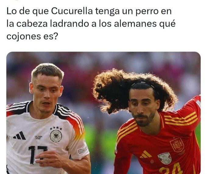 Los memes más virales del España - Alemania: la mano de Cucurella, el ...