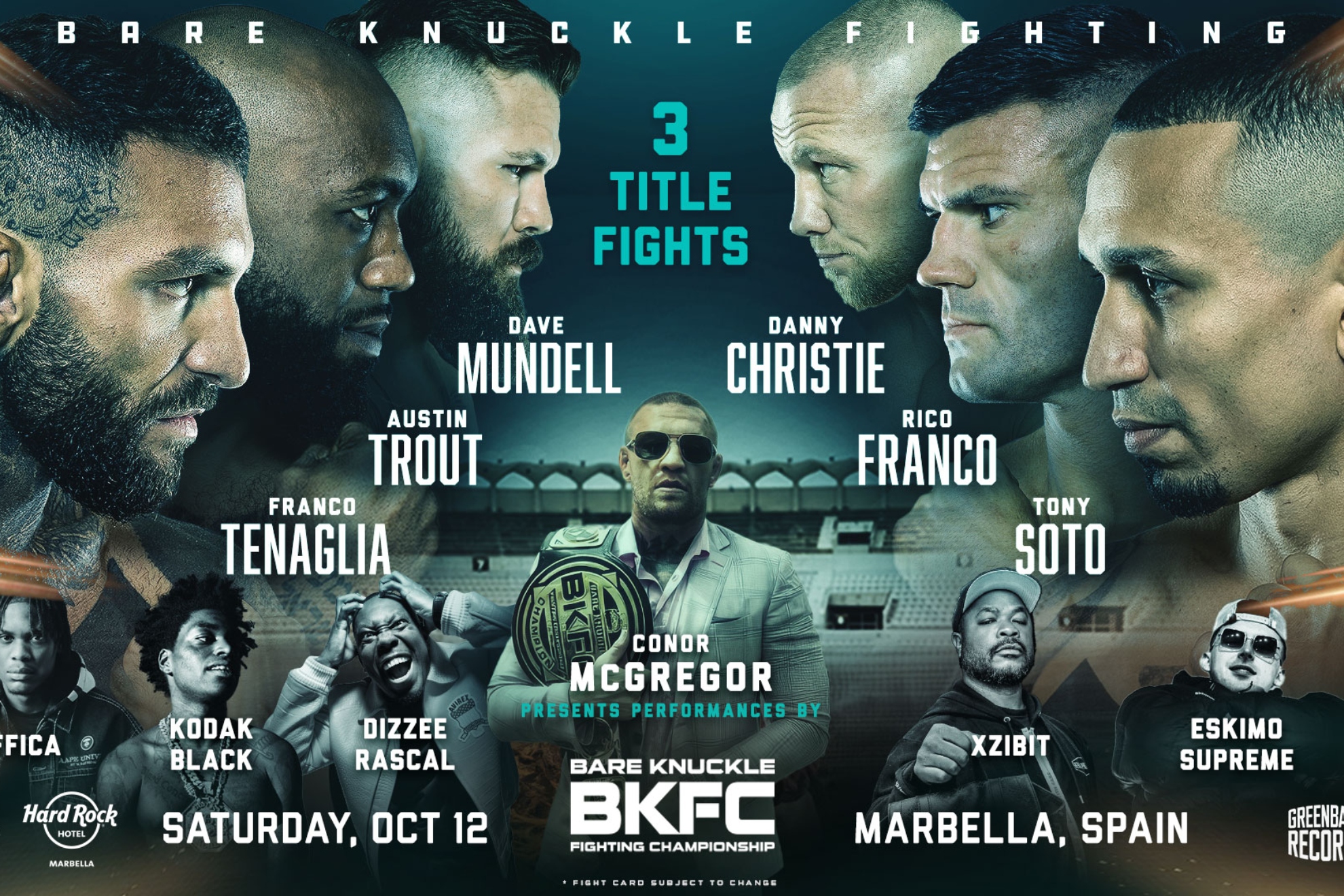 BKFC llega a Marbella con tres títulos en juego en una cartelera histórica