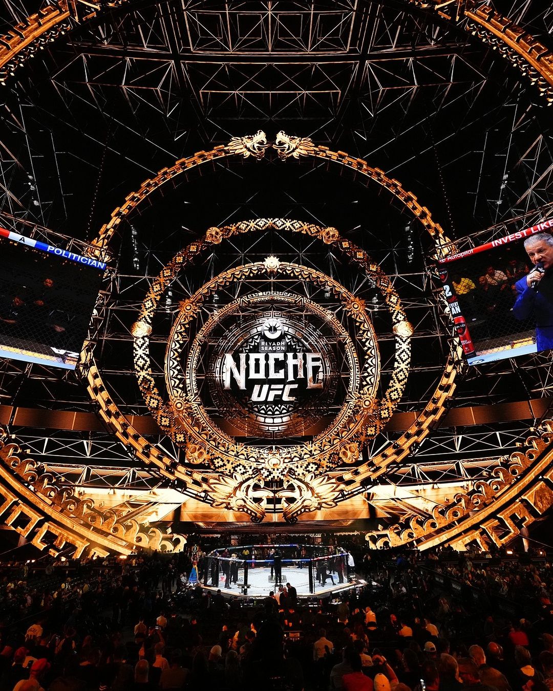 Parece irreal: las impresionantes imágenes de la Esfera en UFC 306