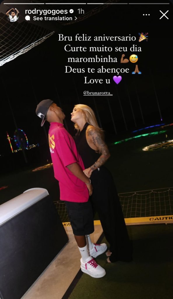 El vídeo viral de Rodrygo Goes con Bruna Rotta en el baño en una "épica ...