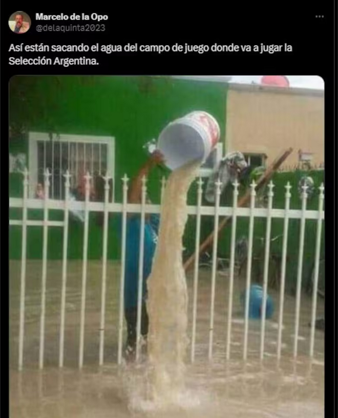 La pesadilla de Argentina pateando charcos: los memes que inundan las ...