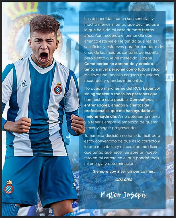 ¿Quién es Mateo Joseph, el goleador exprés de España que plantó a ...