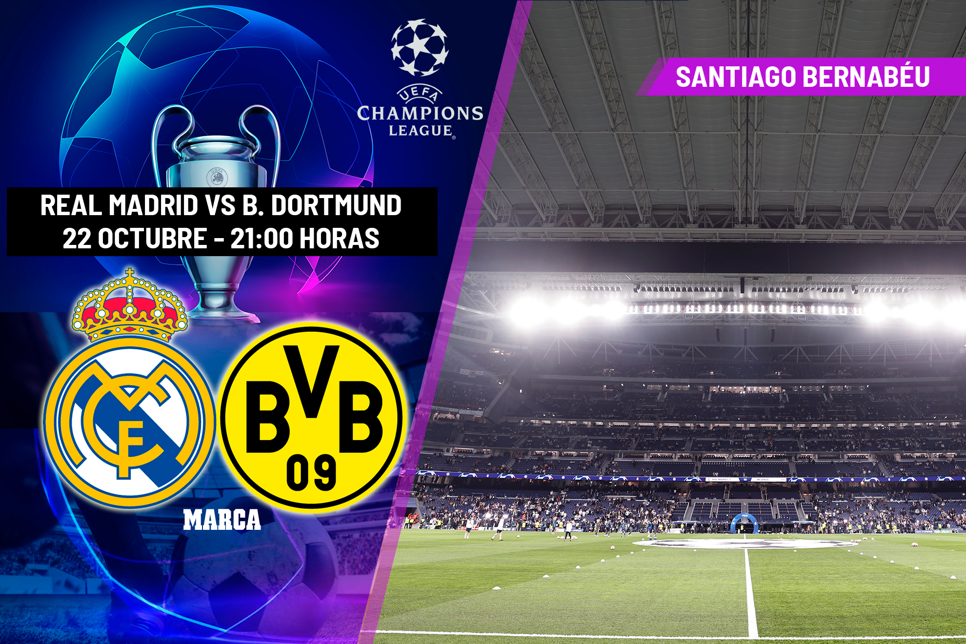 Alineación confirmada del Real Madrid contra el Borussia Dortmund hoy, partido de Champions League