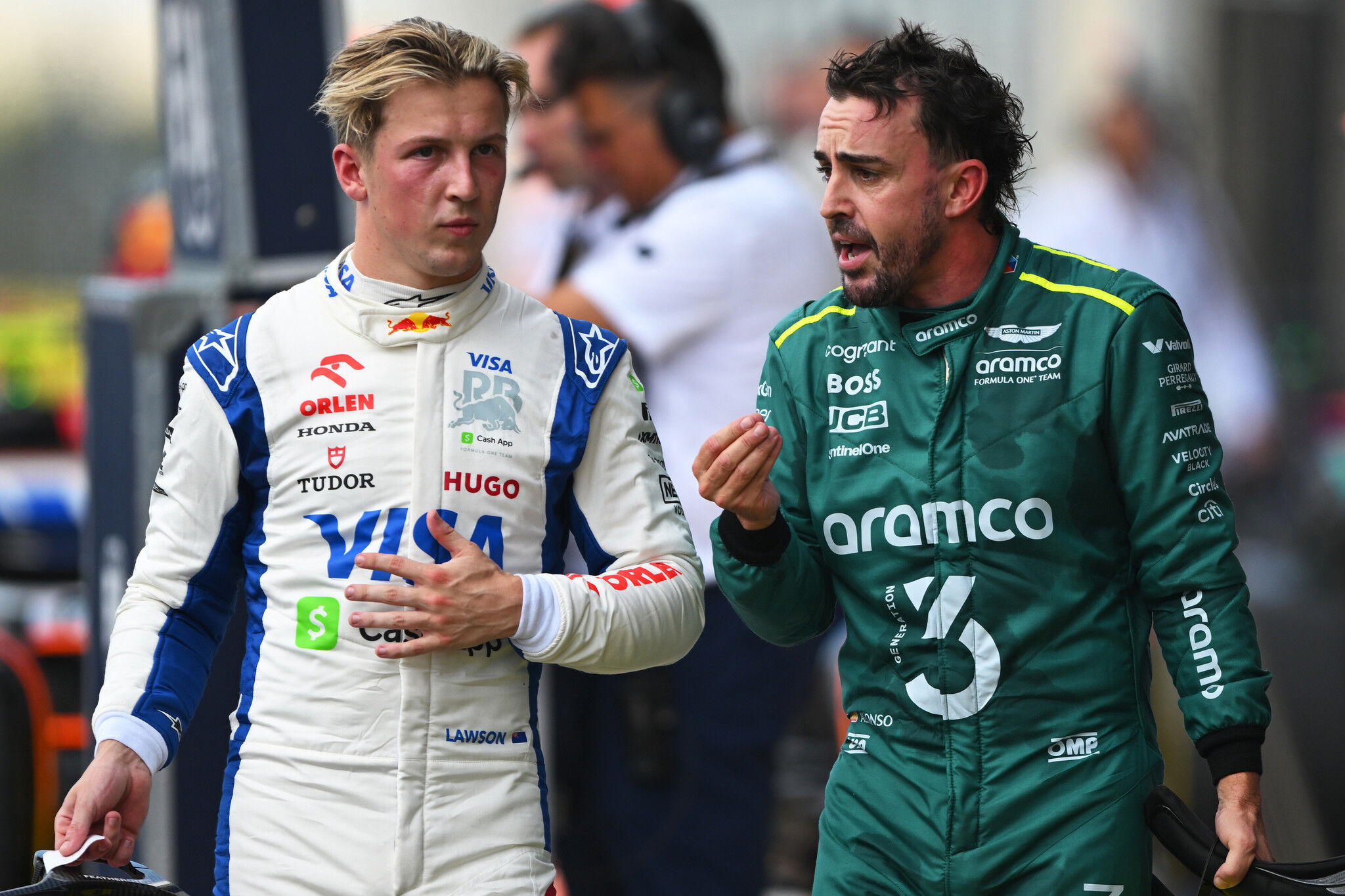 Impactantes imágenes de la discusión entre Alonso y Lawson: "Es su ...