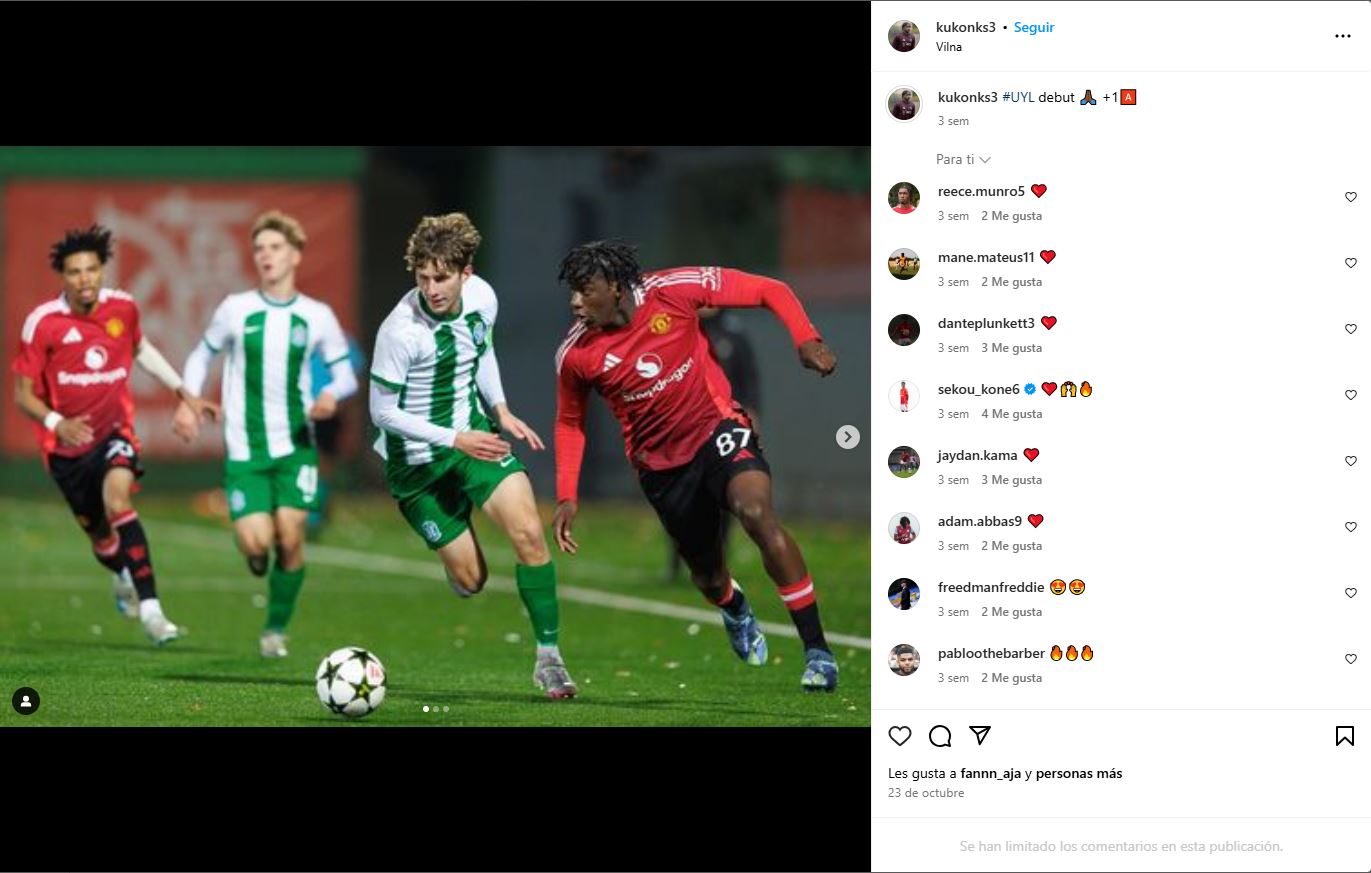 Godwill Kukonki: Amorim apadrina a su Pau Cubarsí para el United