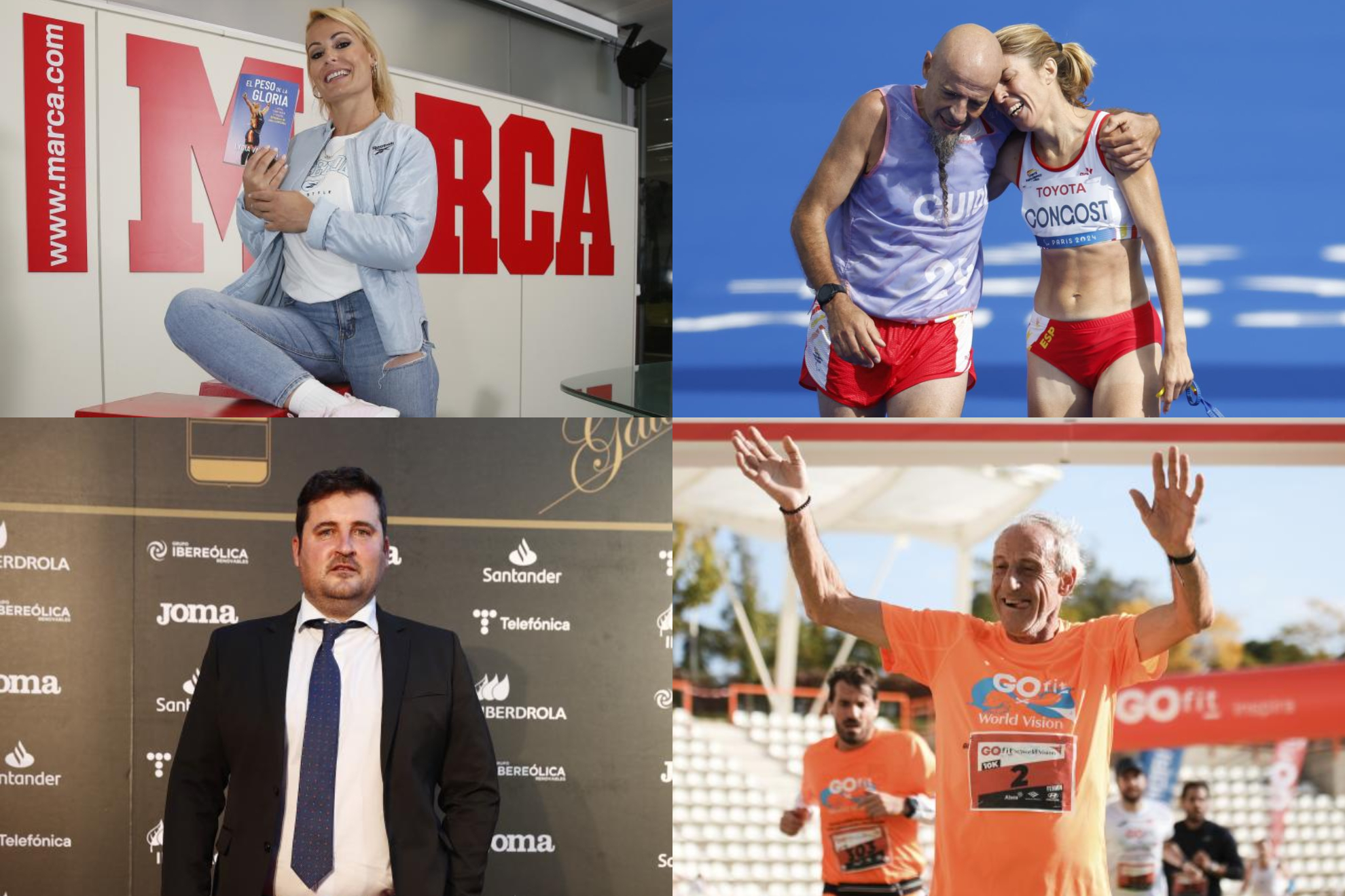 Lydia Valentín, Fermín Cacho, David Cal y Elena Congost, Premios María de Villota