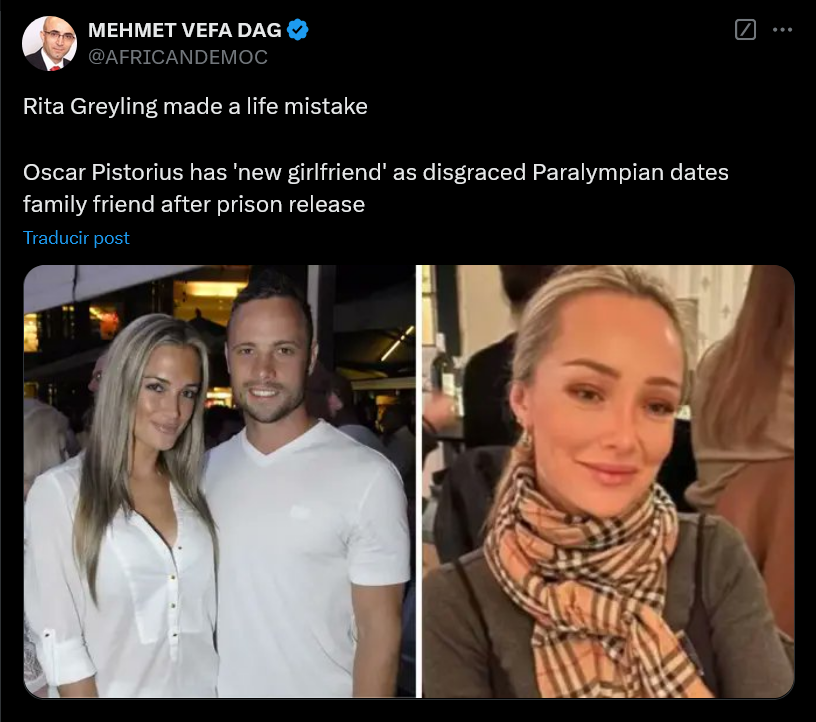 "¿Está tan enfermo Oscar Pistorius que sale con una doble de mi hermana (a la que mató)?"