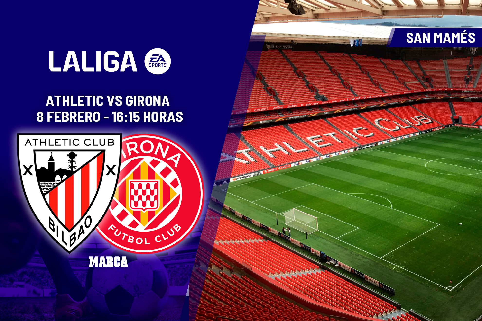 Athletic - Girona: horario y dónde ver en TV el partido de LaLiga EA Sports