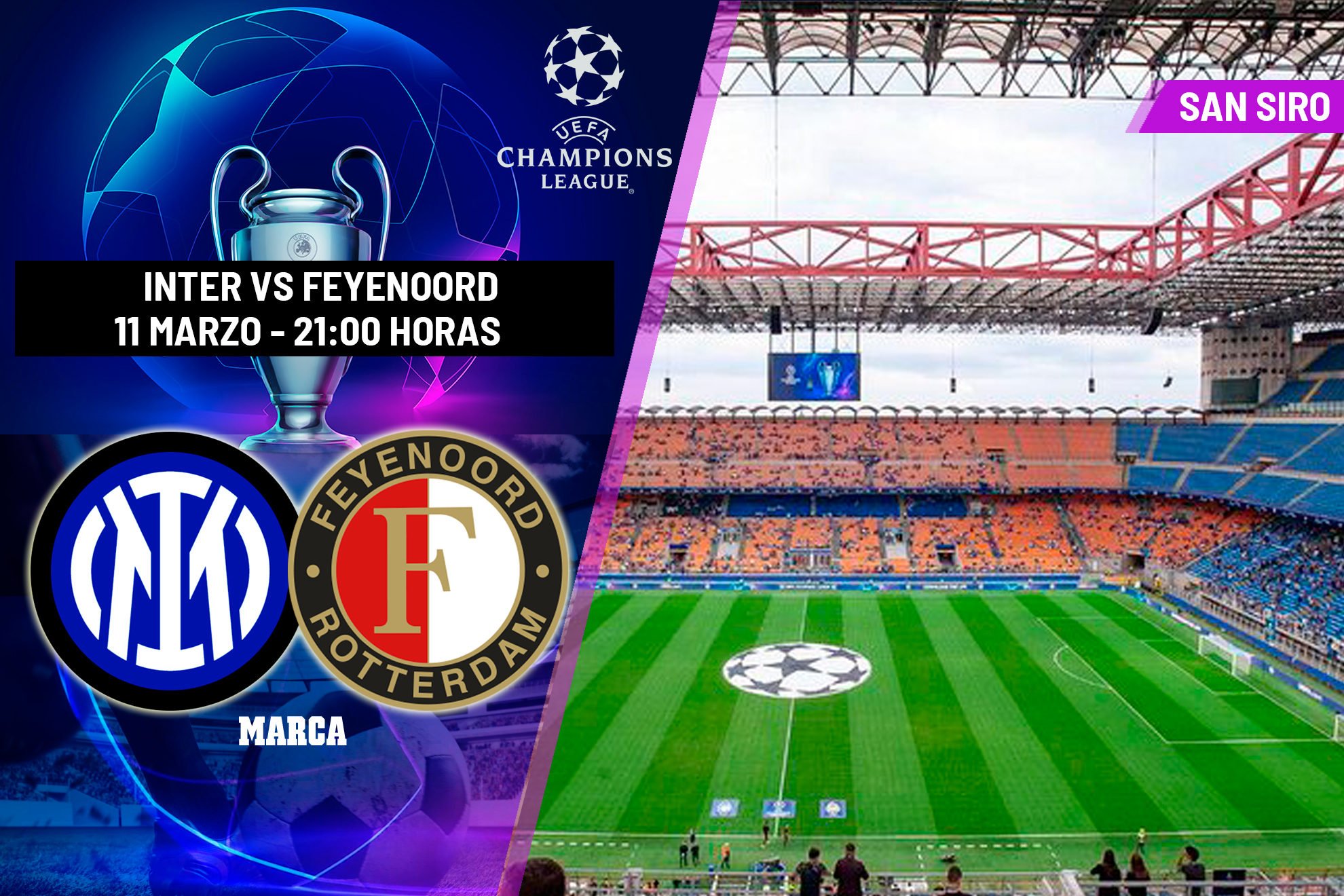 Inter - Feyenoord: a qué hora y dónde ver hoy en TV el partido de ...