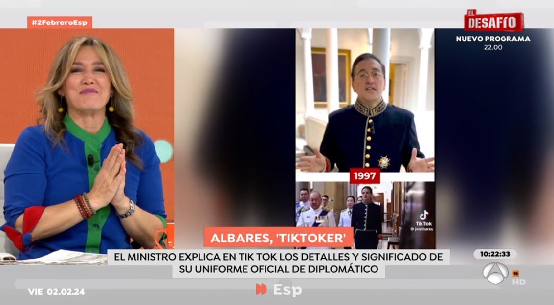 Susanna Griso se 'mofa' del ministro Albares y su TikTok: "Me recuerda ...