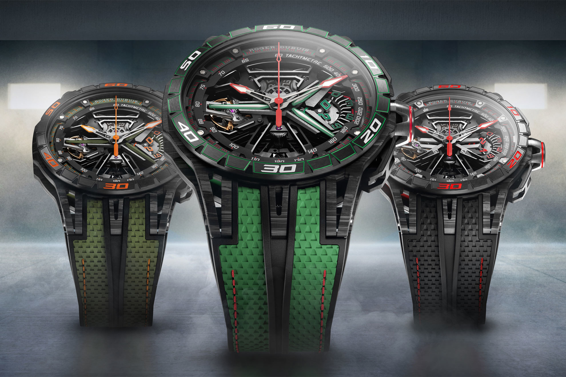 Una visión en Verde Mantis: Roger Dubuis Excalibur Spider Flyback ...