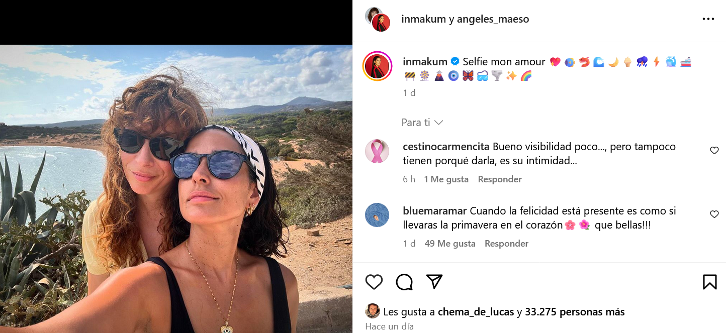 La actriz Inma Cuesta publica la primera imagen junto a su pareja: "Mi ...