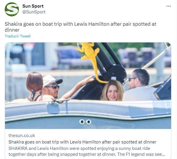 Pillan a Shakira de nuevo con Lewis Hamilton: esta vez a bordo de un yate
