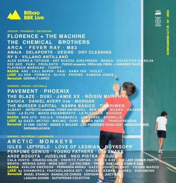 BBK Live 2023: fechas, horarios, cartel y artistas por días en Bilbao