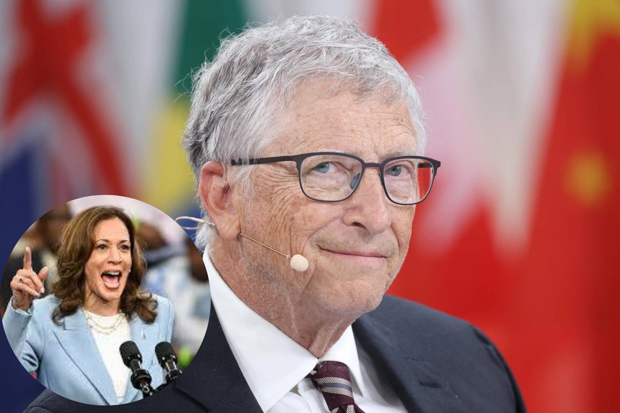 Bill Gates y su millonaria donación a la campaña de Kamala Harris