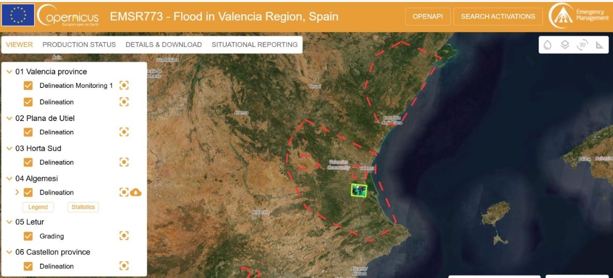 Así funciona el 'sistema Copernicus' para Valencia: pone al servicio mapas delimitados de las ...