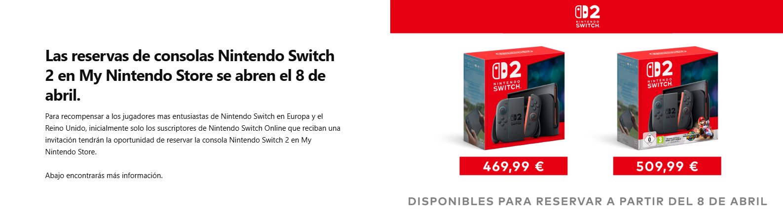 Nintendo Switch 2: precio, fecha, tiendas y cómo reservar la consola