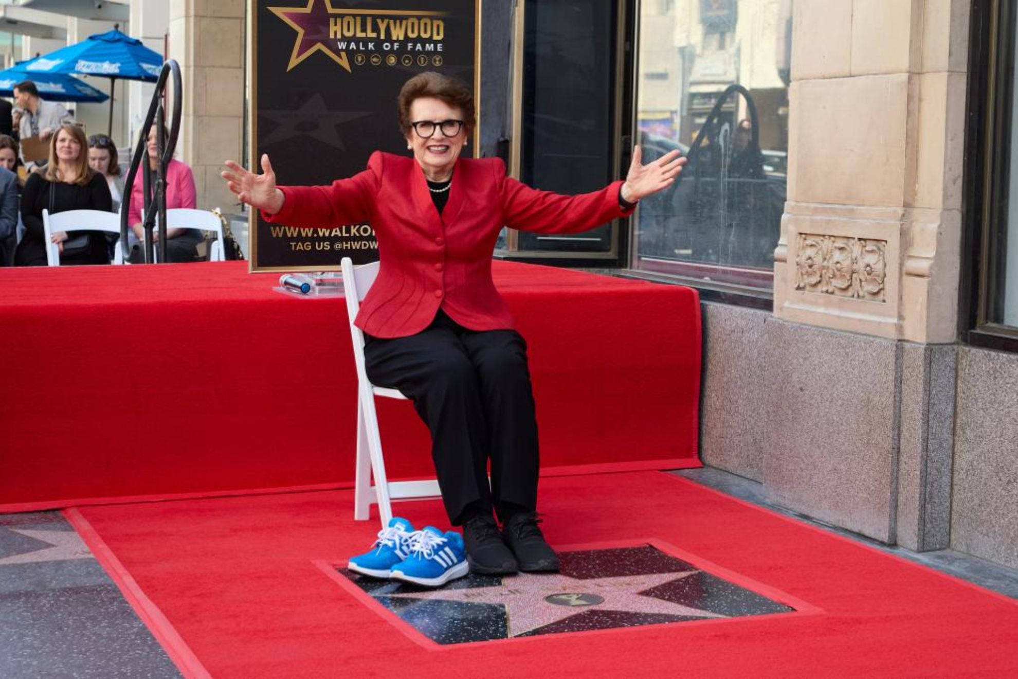 Billie Jean King, la primera deportista con una estrella en el Paseo de la Fama de Hollywood