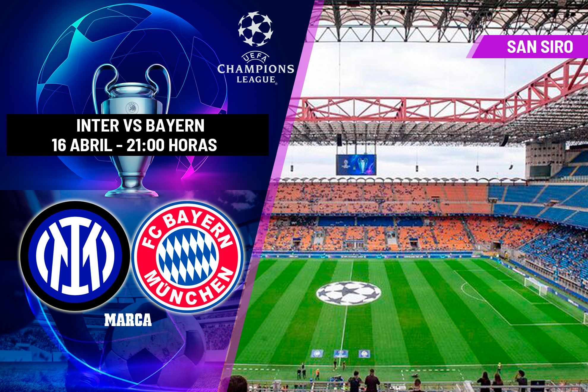 Inter Milán - Bayern Múnich: horario, dónde ver hoy en TV y canal del partido de Champions League