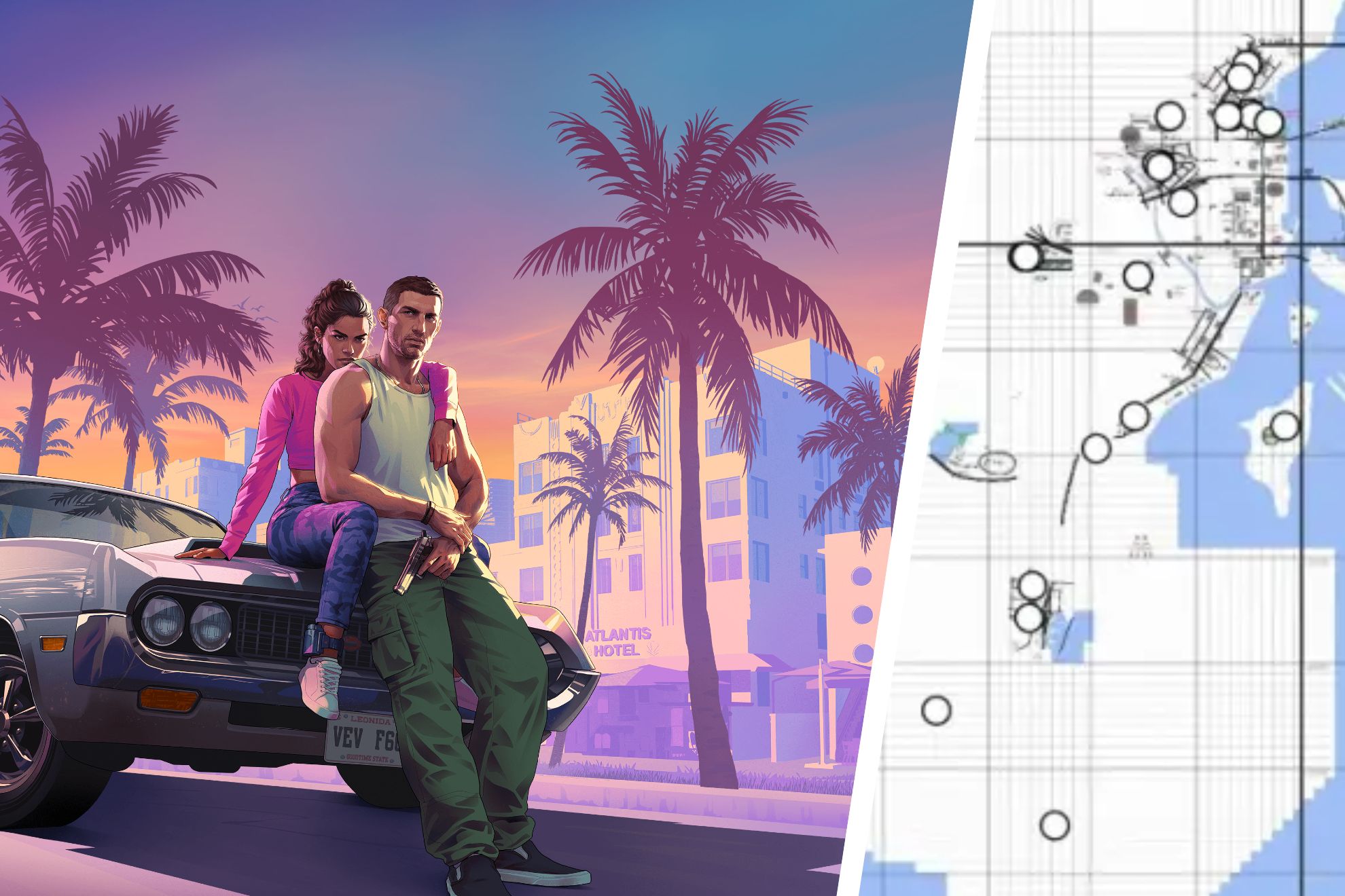 Un diseñador ha recreado el mapa de GTA 6 con el tráiler como ...
