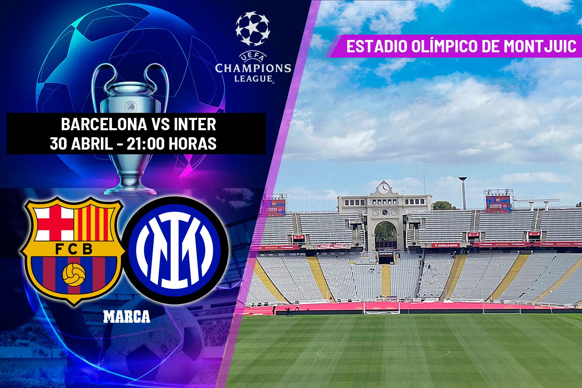 Barcelona - Inter: horario, dónde ver en TV y canal del partido de Champions League
