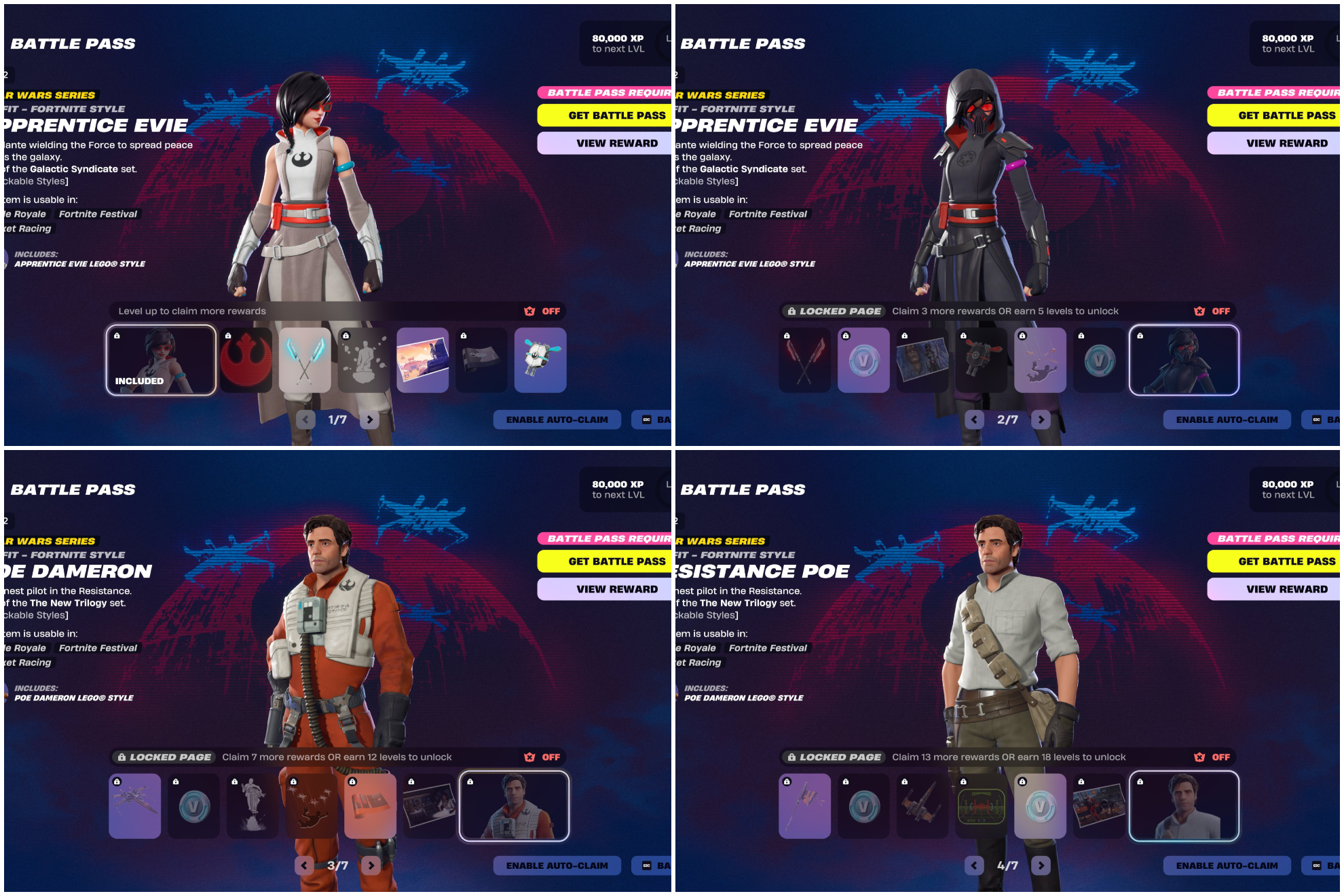 Fortnite x Star Wars: Todas las recompensas del Pase de Batalla de la nueva temporada, Batalla ...