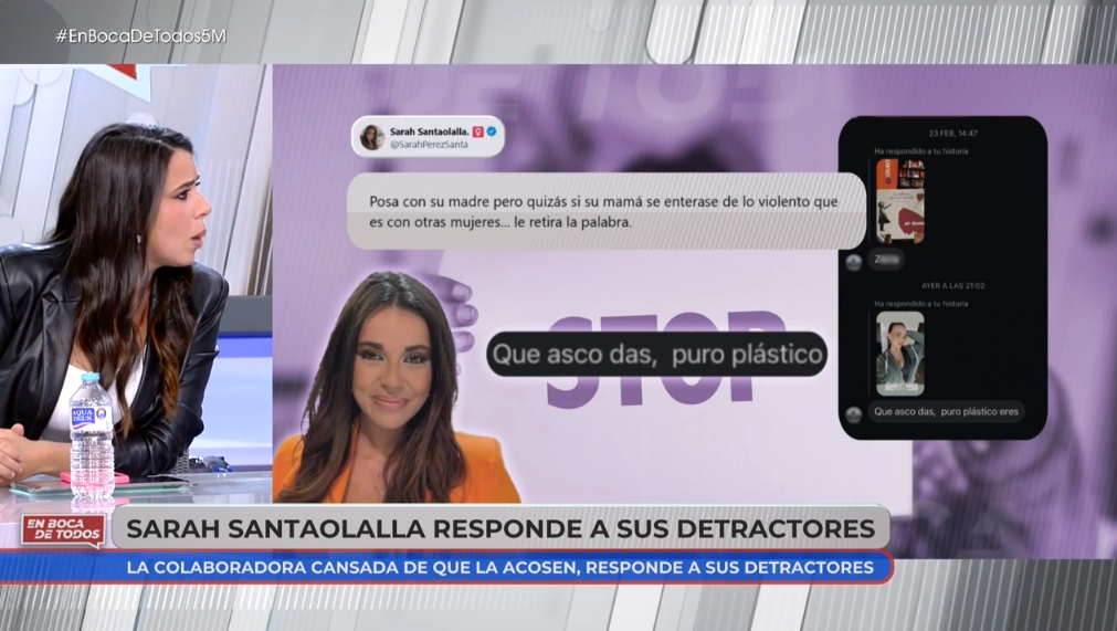 Sarah Santaolalla expone en redes sociales a sus acosadores: "Ojalá me ...