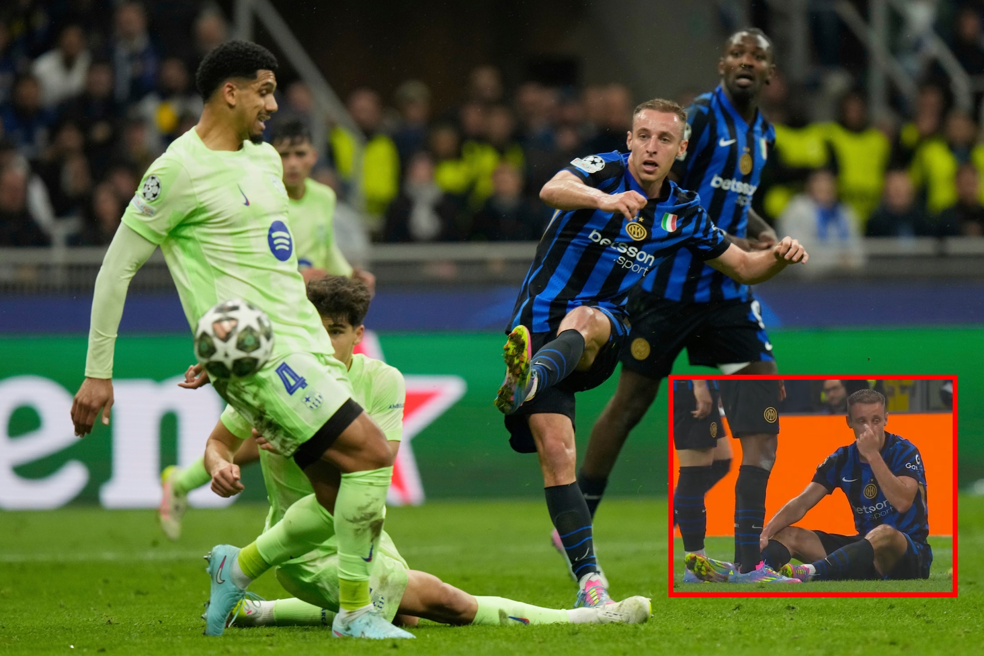 Frattesi se quedó ciego: "Tuve suerte de acabar el partido, grité tanto ...