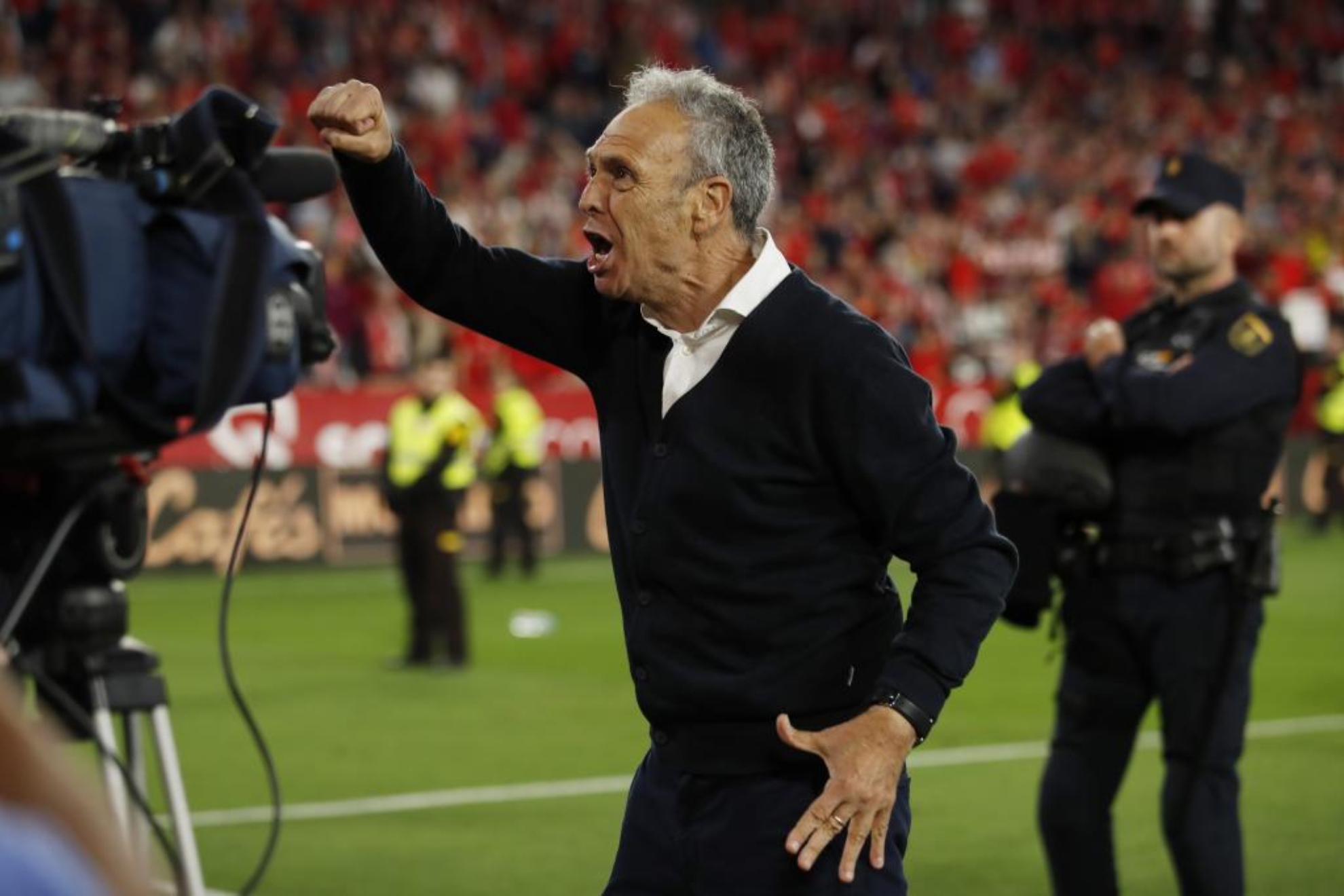 Caparrós: "Gracias a Dios lo hemos conseguido, estoy contento"