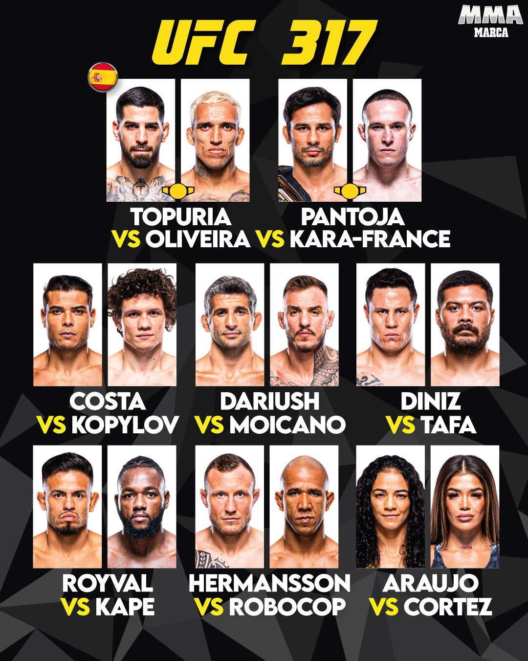 Así será el espectacular UFC 317 en el que peleará Ilia Topuria