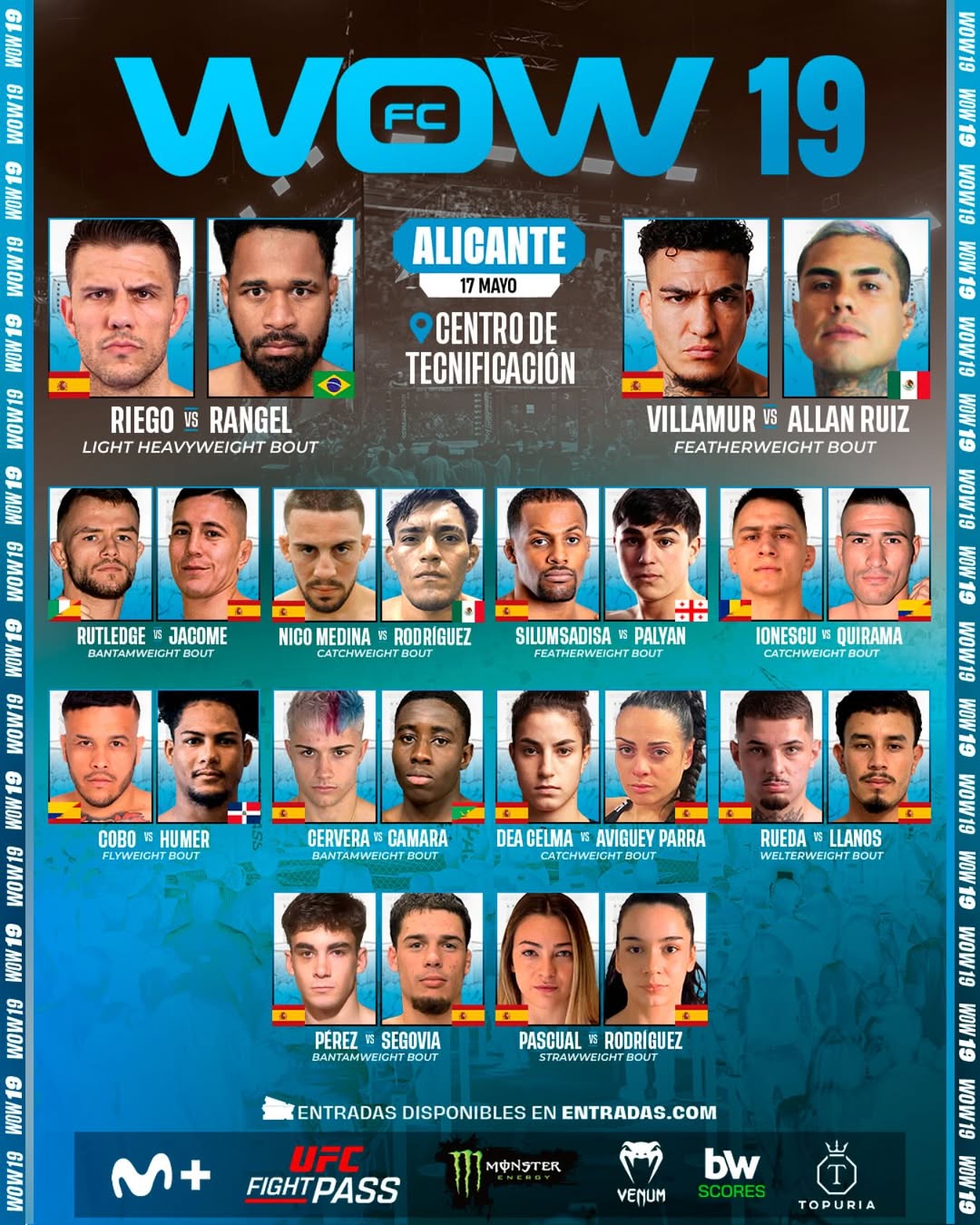 Ilia Topuria vuelve a casa: WOW 19 aterriza hoy en Alicante con otro gran evento