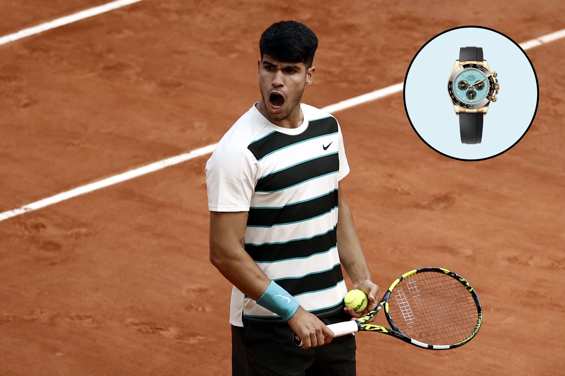 Así es el reloj de Alcaraz en Roland Garros: un clásico en oro amarillo y una esfera azul ...