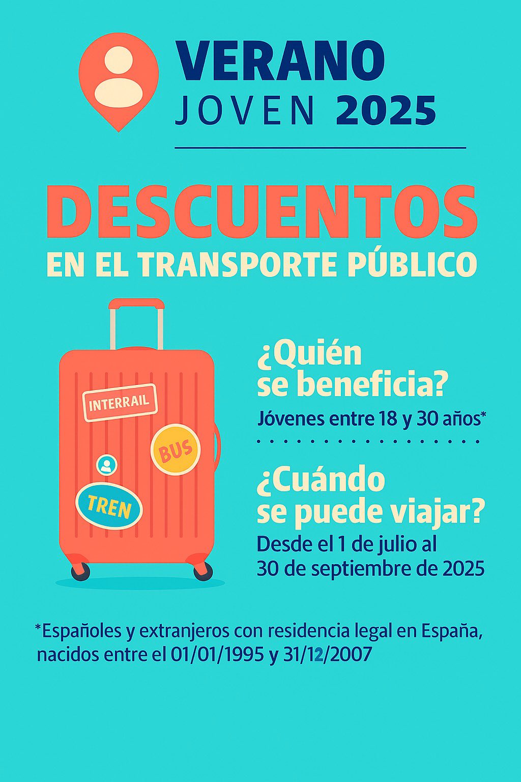 El Gobierno lanza el Verano Joven 2025 con descuentos de hasta el 90% en transporte público para ...