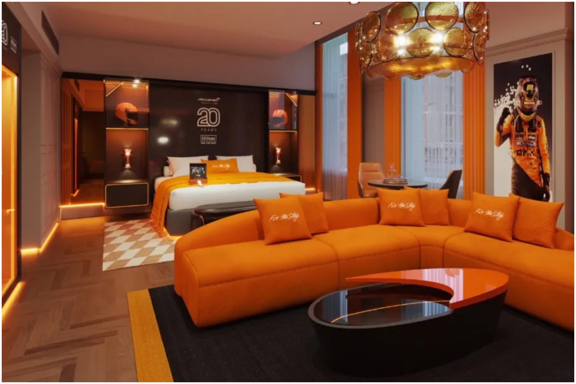 La increíble suite de Mclaren en el Hilton que se puede disfrutar por 2 ...