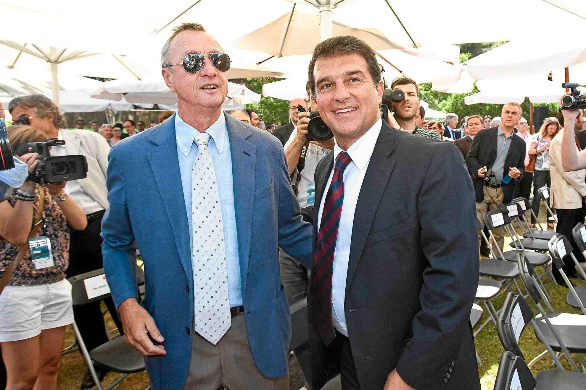 Laporta 'desoye' a Johan Cruyff: perdona a Nico Williams