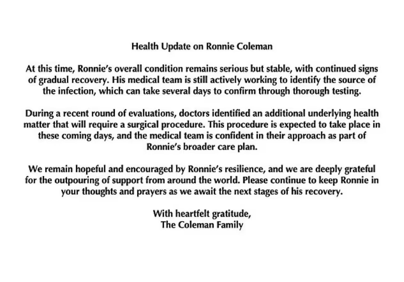 Ronnie Coleman, el 'Rey' del culturismo, sigue en estado grave ...