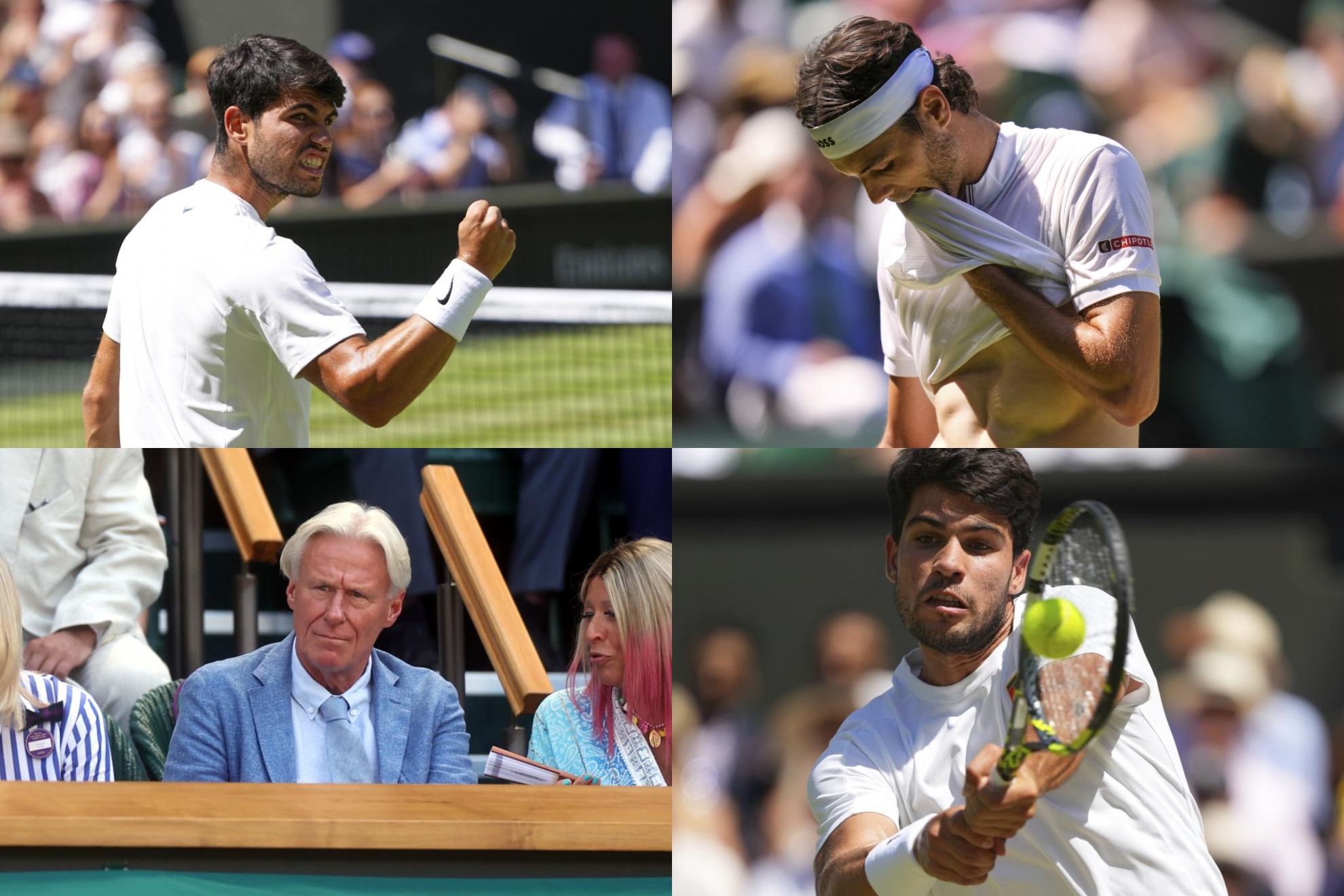 Las mejores imágenes de la semifinal de Wimbledon entre Carlos Alcaraz ...